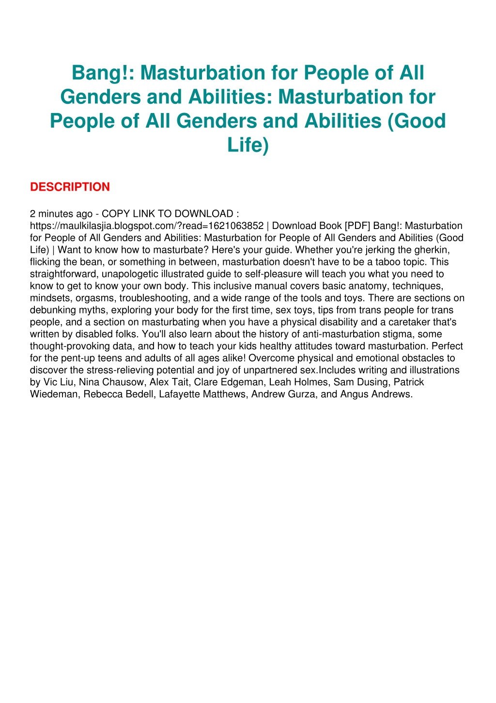 Ppt Pdf Bang Masturbation For People Of All Genders And Abilities