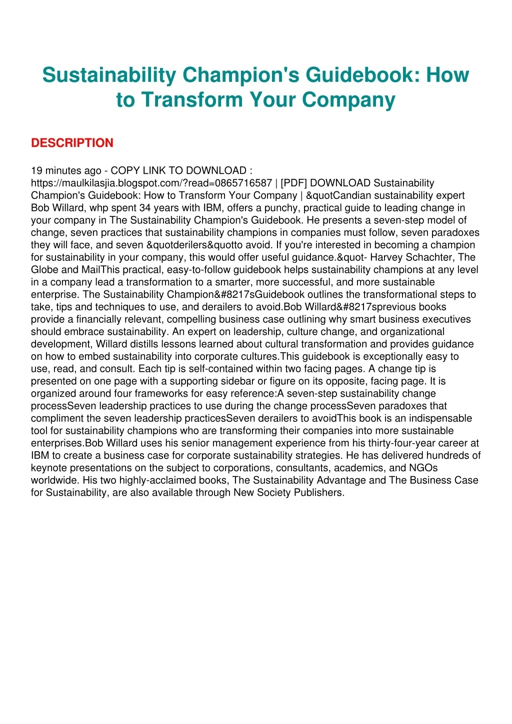 PPT - PDF Download Sustainability Champion's Guidebook: How to ...