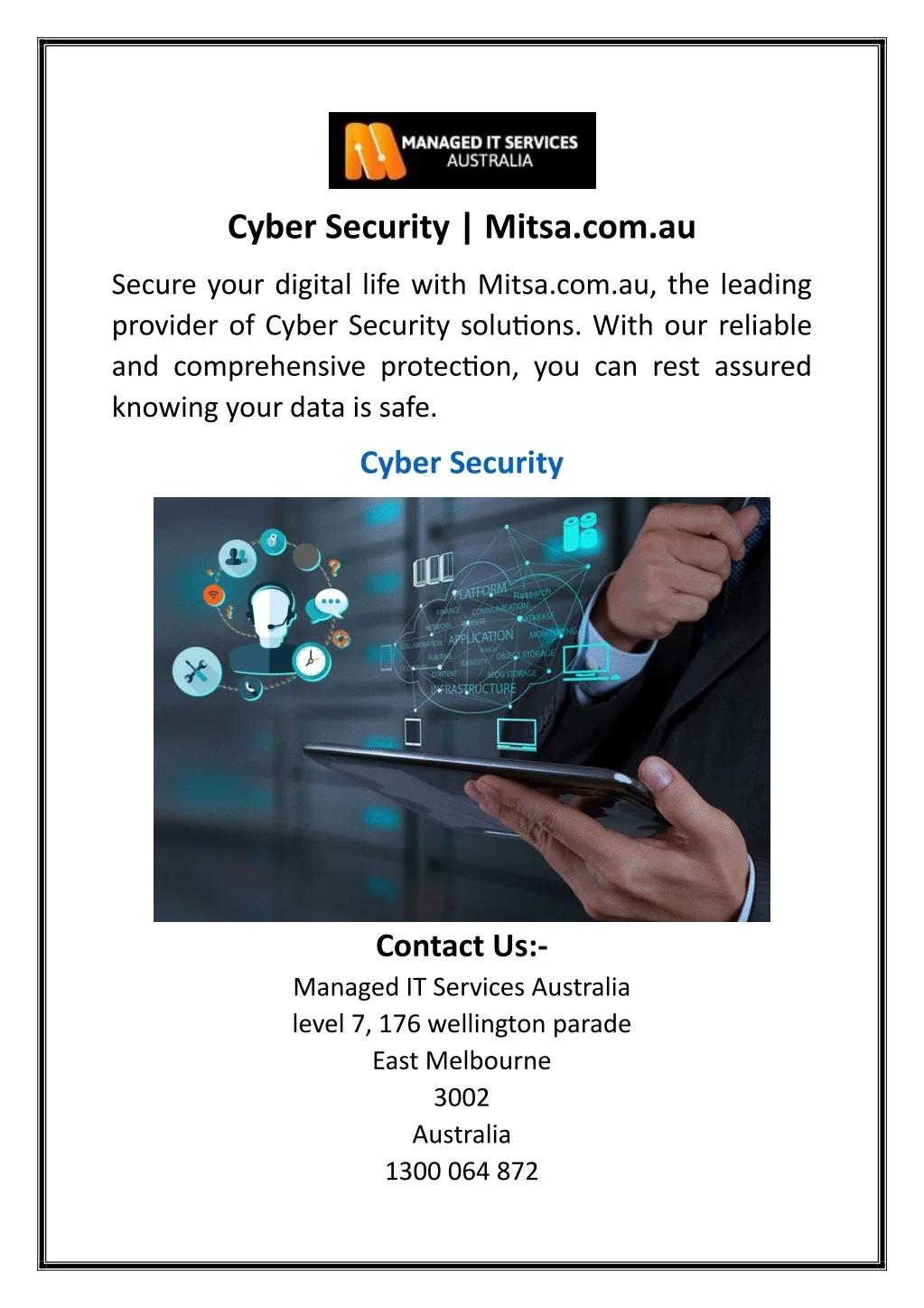 PPT - Cyber Security Mitsa.com.au PowerPoint Presentation, free ...