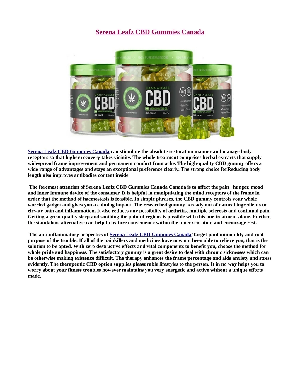 PPT - Serena Leafz CBD Gummies Canada PowerPoint Presentation, free ...