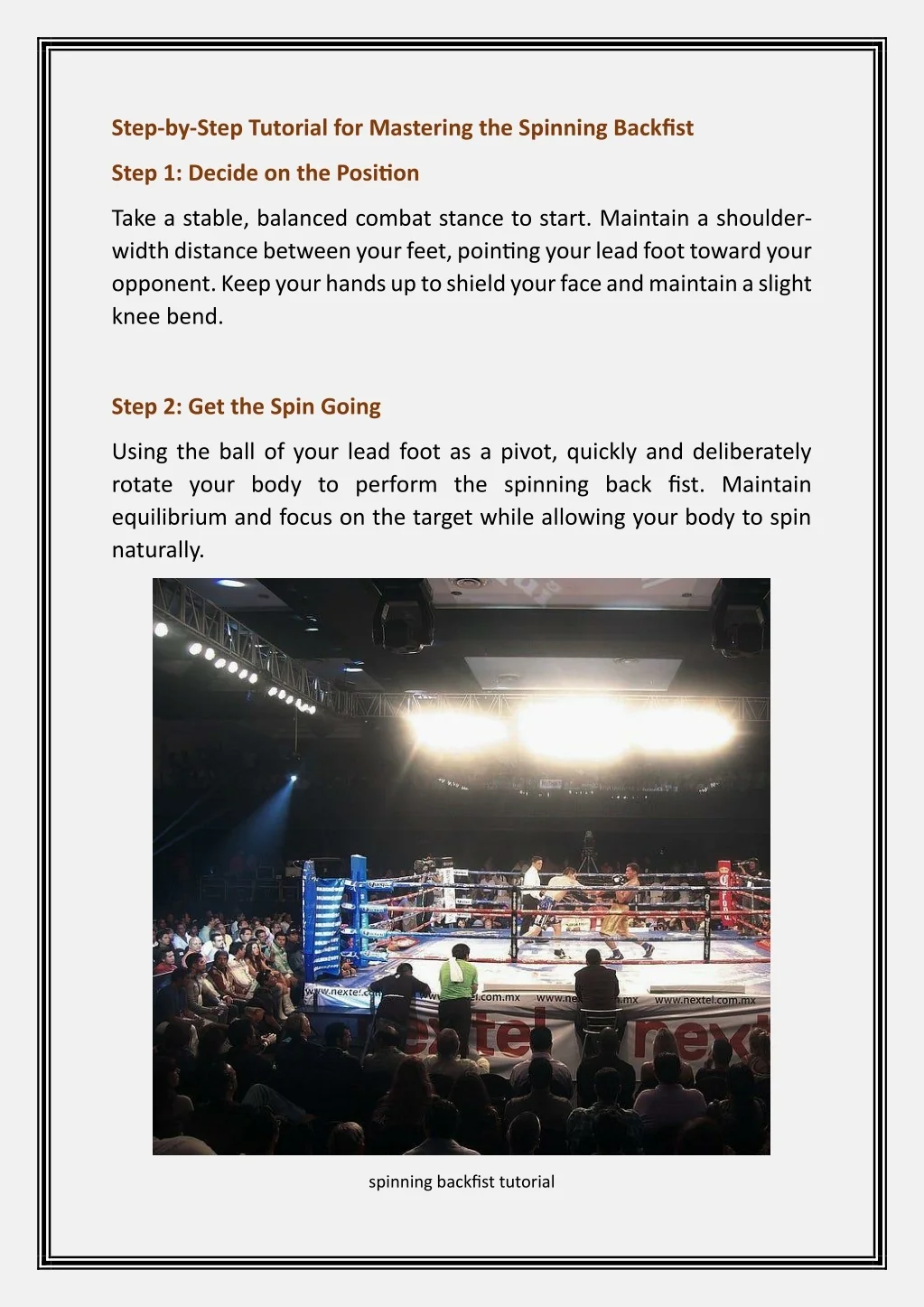 PPT - Learn How to Spin Backfists for A Powerful and Empowering ...