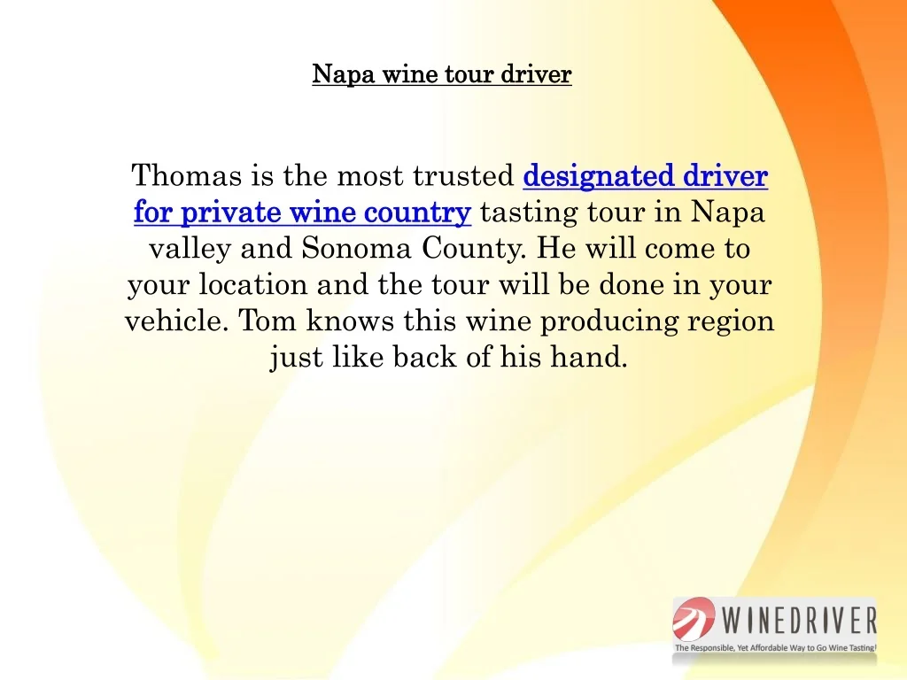PPT - Napa wine tasting driver PowerPoint Presentation, free download ...