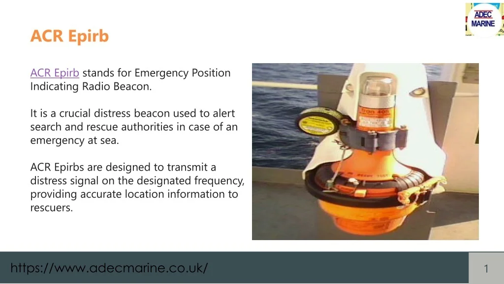 PPT - ACR Epirb, Category C First Aid Kit, Distress Flares, Lifebuoys ...