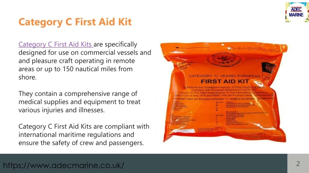 PPT - ACR Epirb, Category C First Aid Kit, Distress Flares, Lifebuoys ...