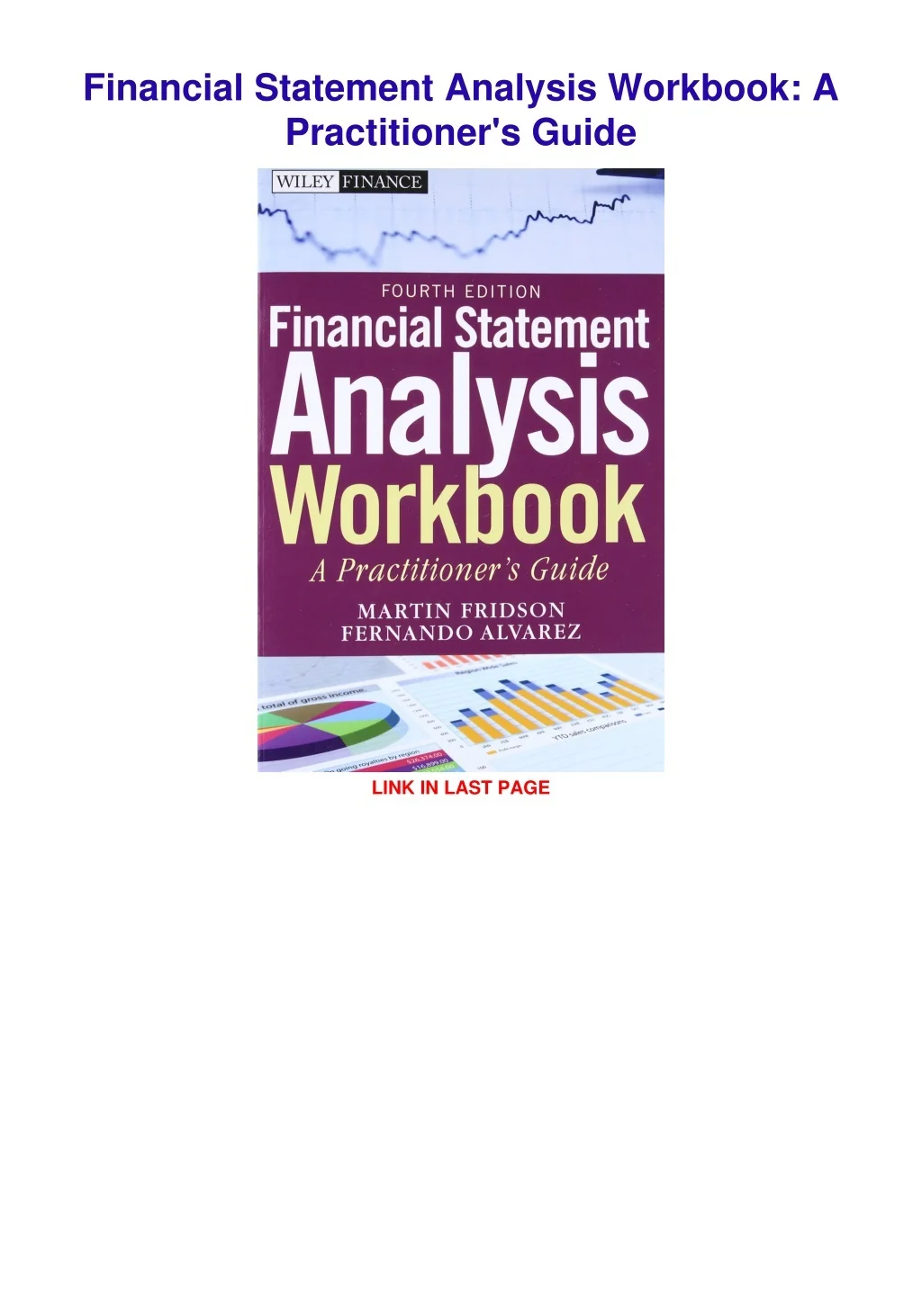PPT Read Ebook PDF Financial Statement Analysis Workbook A