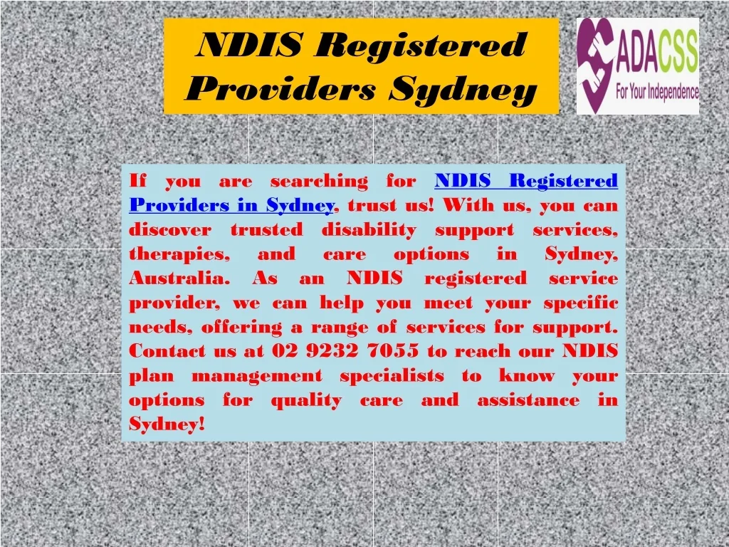 PPT - Ndis Registered Providers Sydney PowerPoint Presentation, free ...