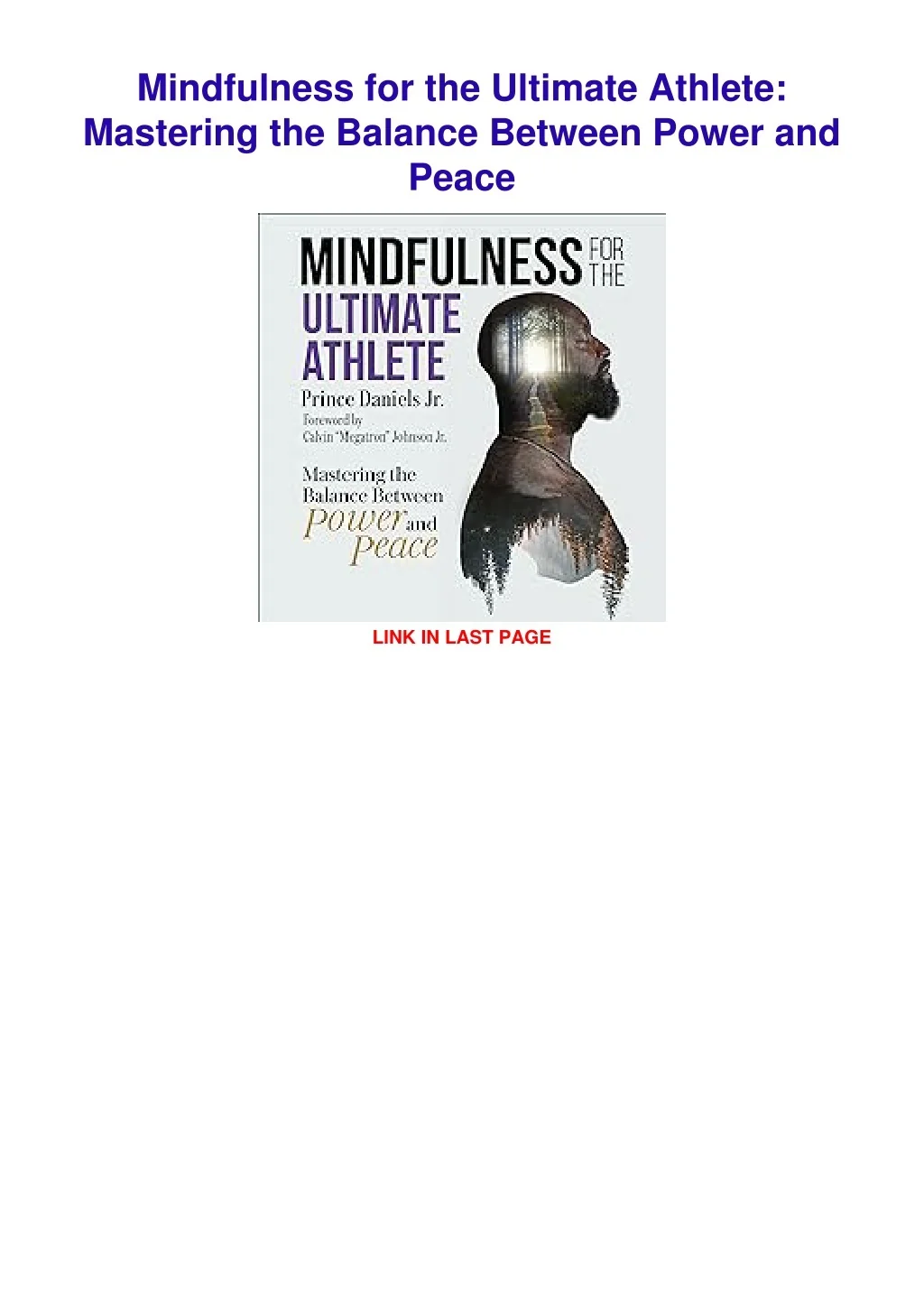 PPT - Download⚡️PDF ️ Mindfulness for the Ultimate Athlete: Mastering ...