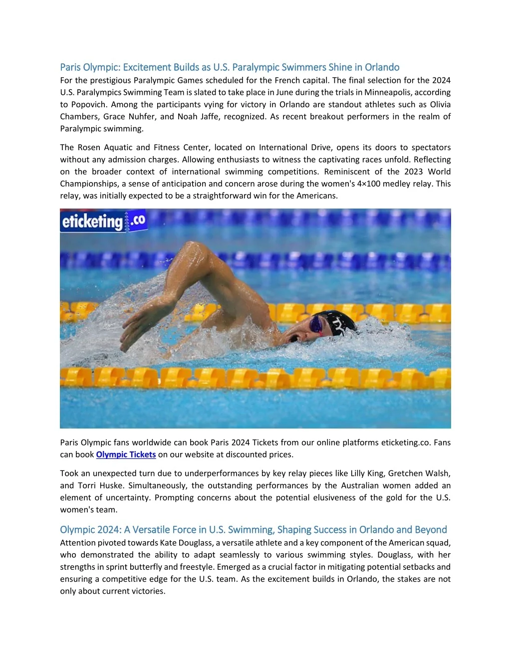 PPT - Paris Olympic National Paralympic Swimming Championships Kick Off ...