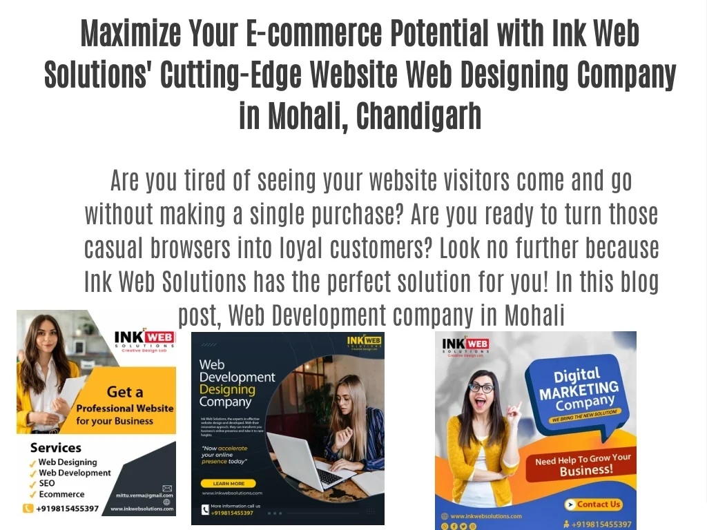 PPT - Maximize Your E-commerce Potential with Ink Web Solutions' Cutting-Edge Website Web ...