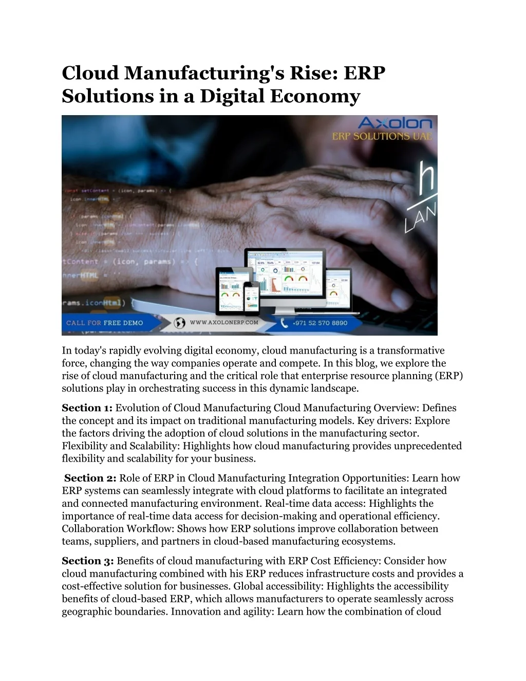 PPT - Cloud Manufacturing's Rise ERP Solutions in a Digital Economy ...