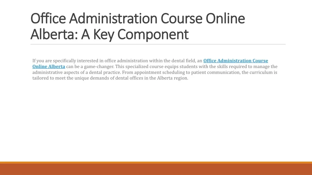 PPT - The Future of Dental Receptionist Training: Online Courses in ...