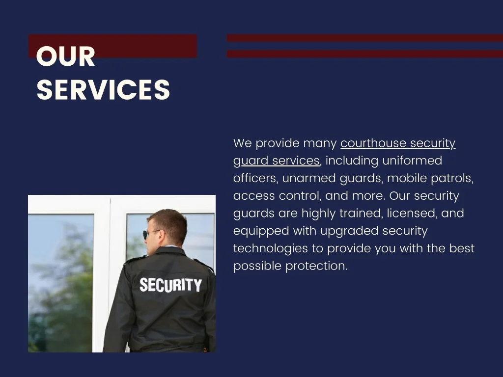 PPT - Courthouses Security Guard Services offered by American Global ...