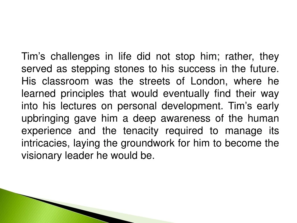 PPT - Tim Han’s Career Path - Childhood, Education, LMA Course and ...