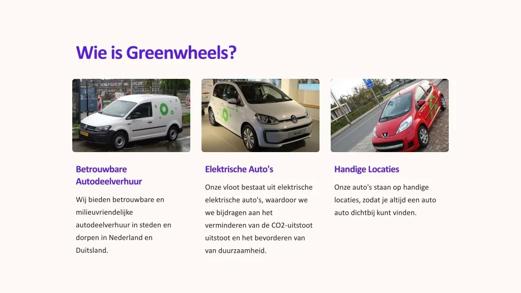 PPT - Valle Ilijn - Ontdek Duurzame Mobiliteit met Greenwheels ...