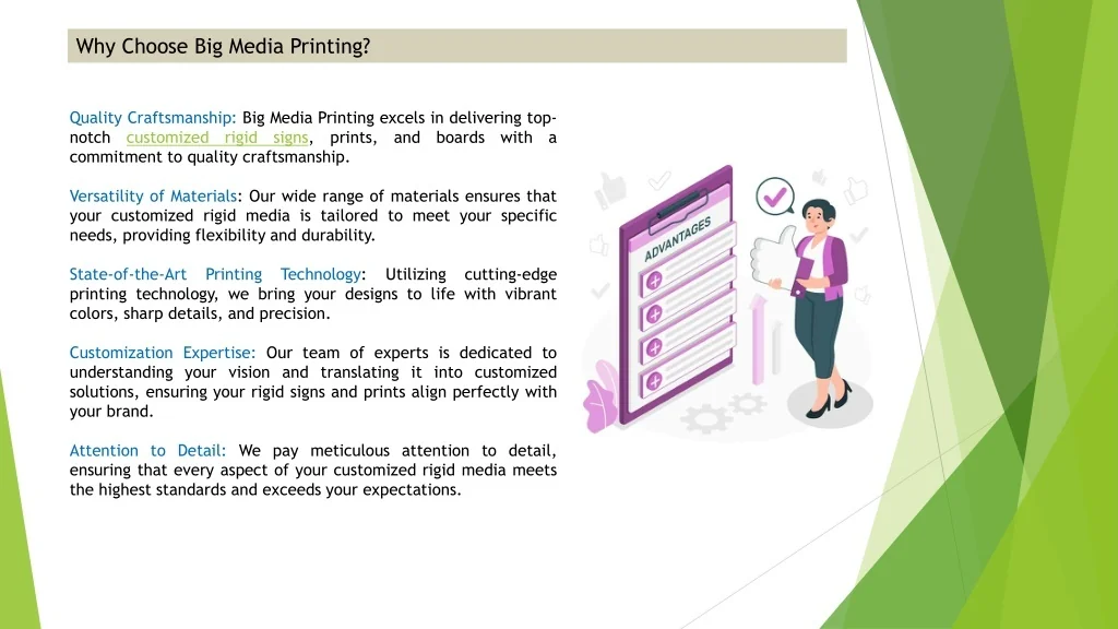 PPT - Print Perfection: Customized Rigid Signs And Boards By Big Media ...