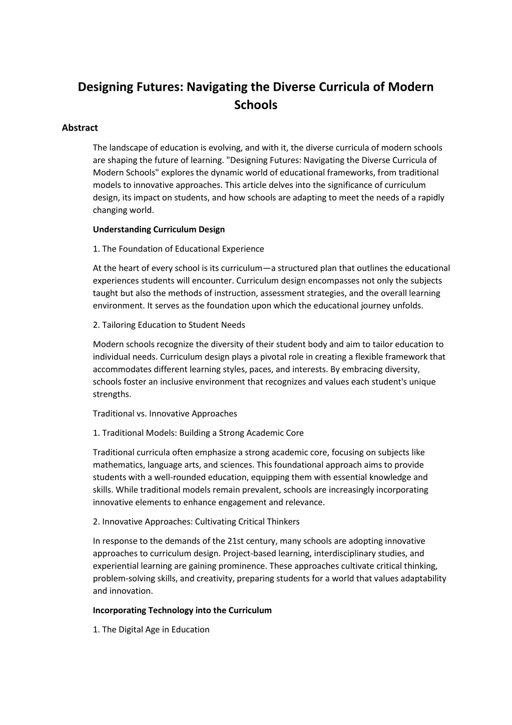 PPT - Designing Futures: Navigating the Diverse Curricula of Modern ...