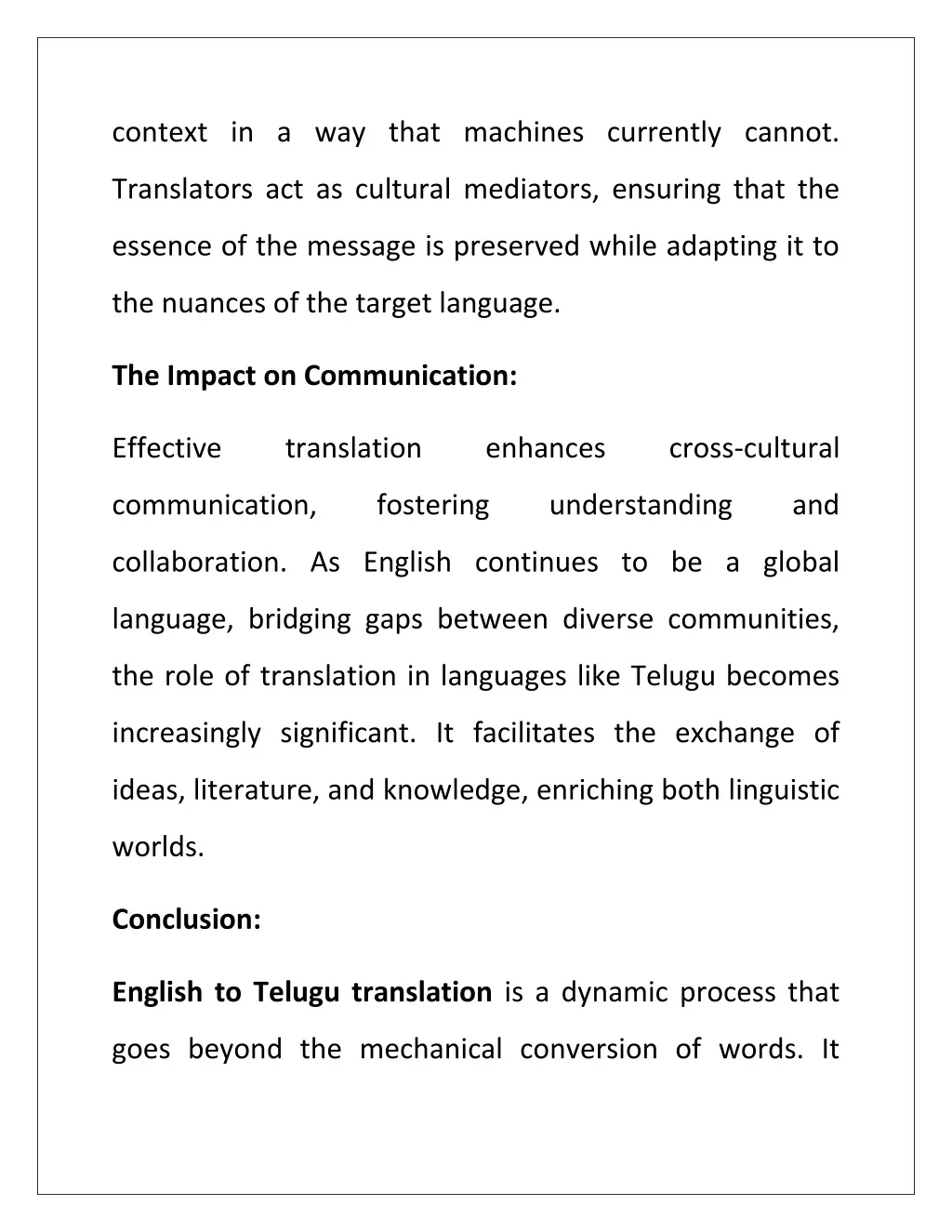 PPT - Bridging Cultures: The Art and Challenges of English to Telugu ...