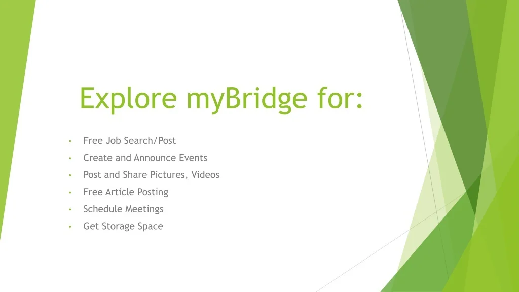 PPT - About myBridge | Login or Create a New Account to Explore More ...