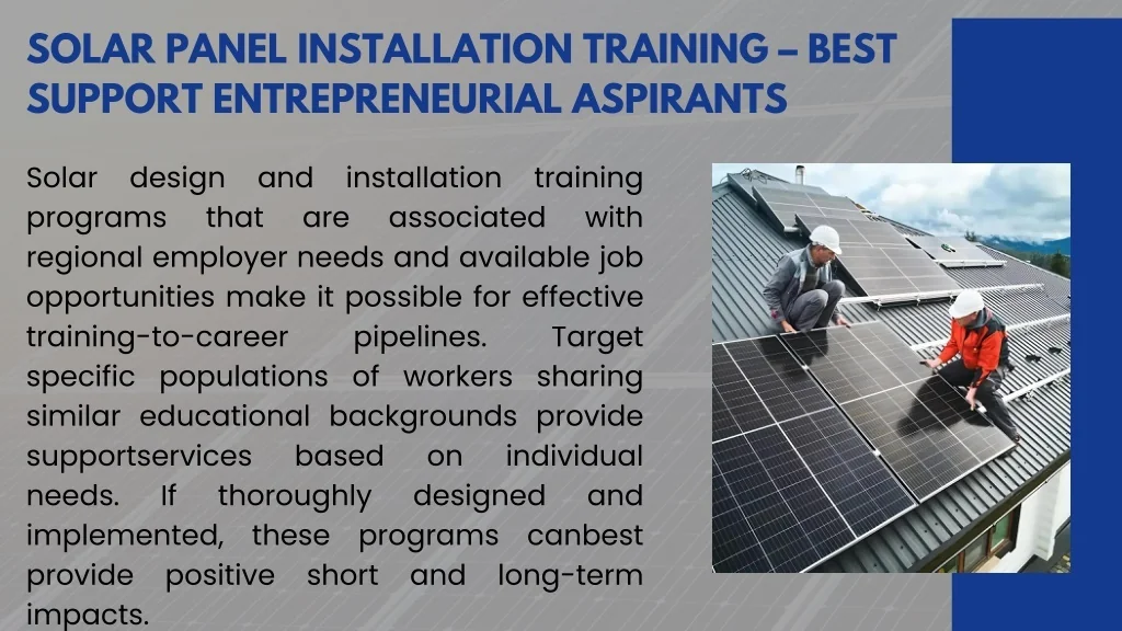 PPT - Solar Panel Installation Training – Best Support Entrepreneurial ...