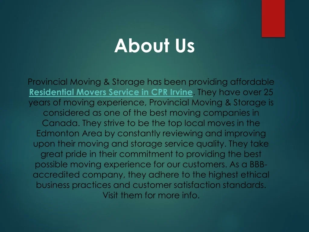 PPT - Affordable Residential Movers Service in CPR Irvine PowerPoint ...