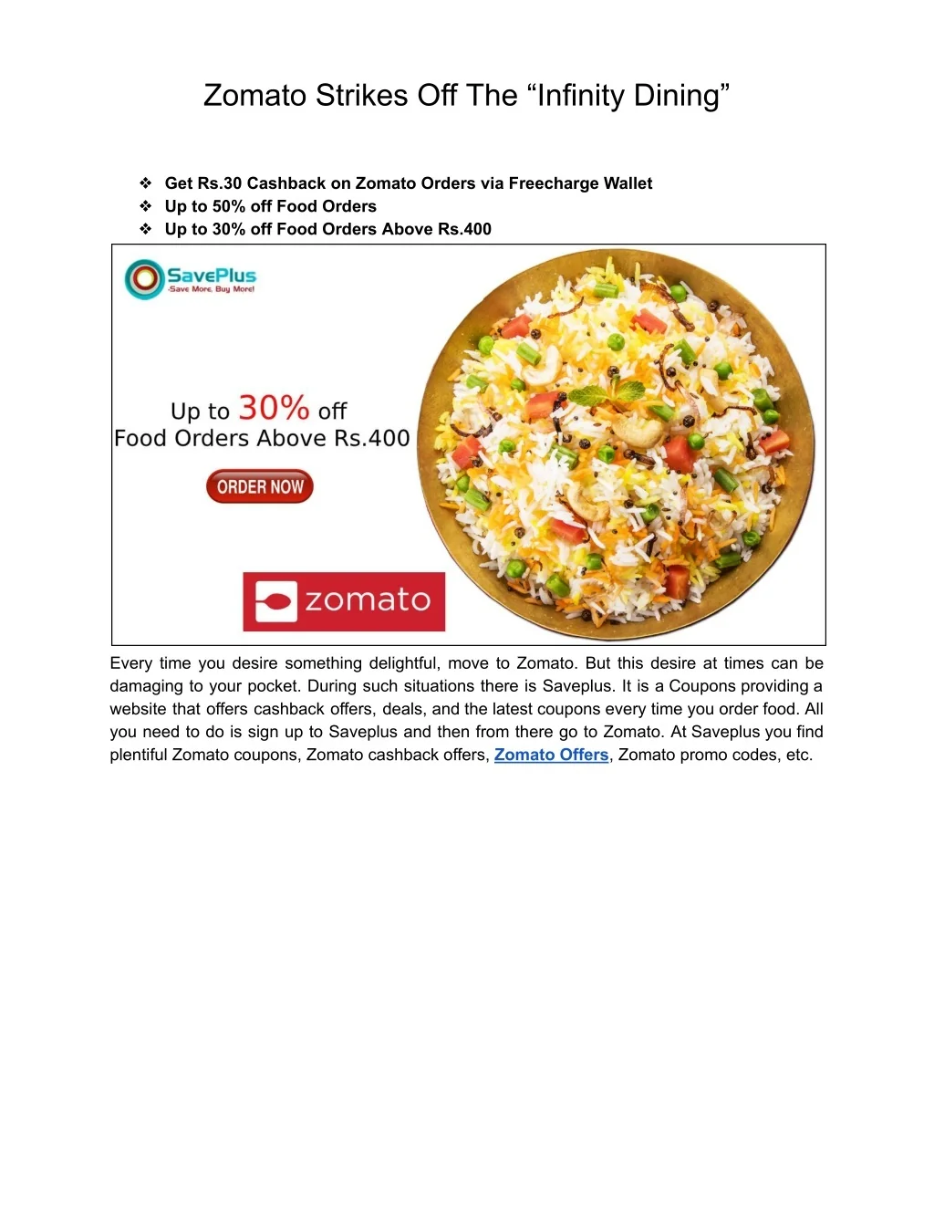 PPT - Zomato Strikes Off The “Infinity Dining” PowerPoint Presentation ...