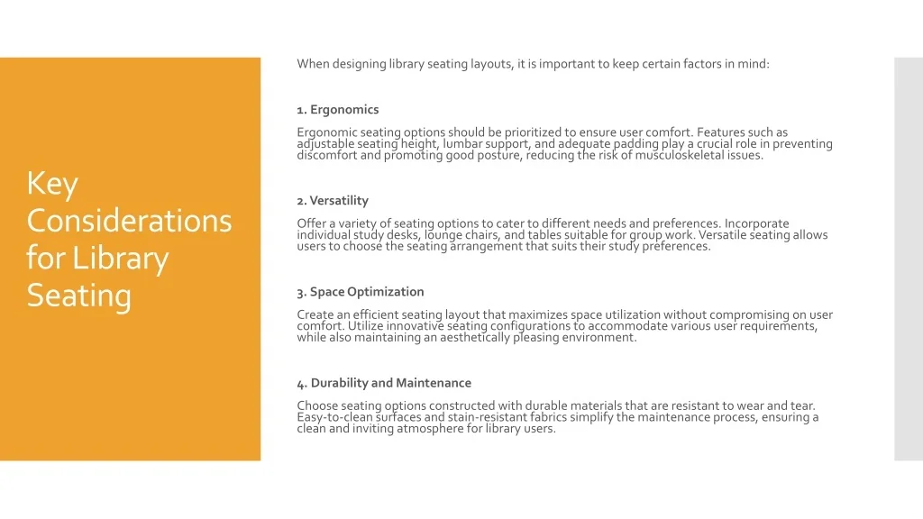 PPT - Library seating PowerPoint Presentation, free download - ID:12951755