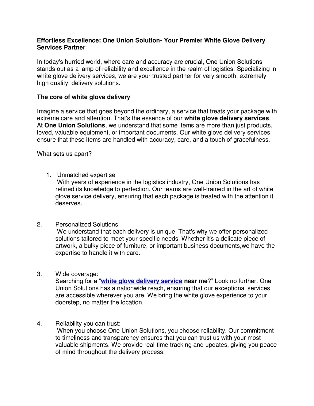PPT - Effortless Excellence: One Union Solution- Your Premier White ...