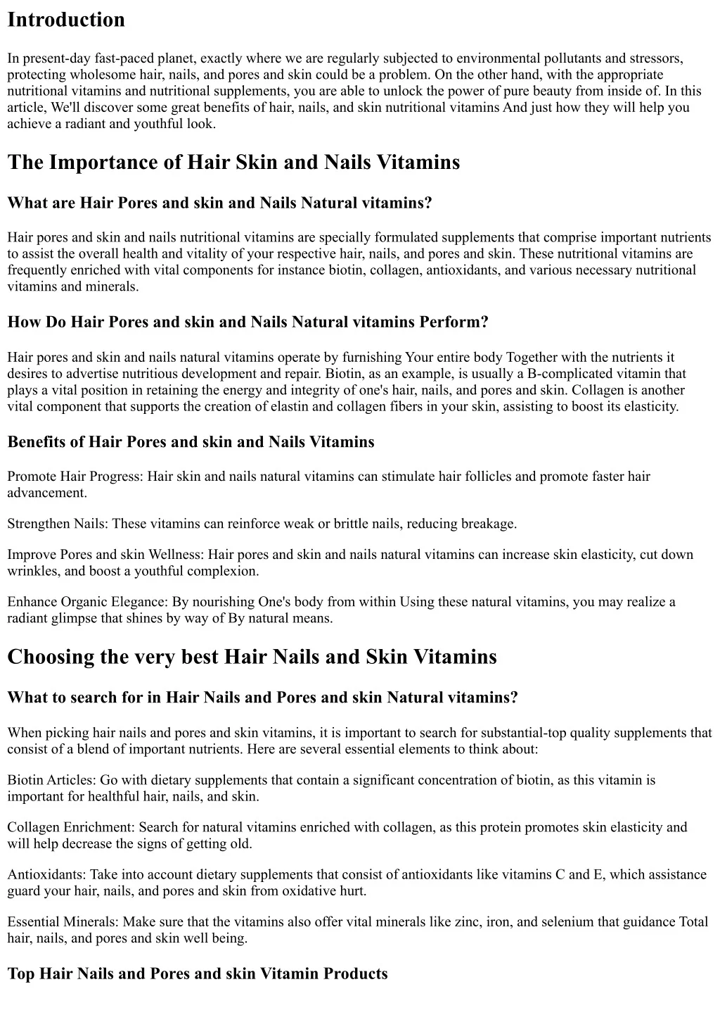 PPT - Find the Power of Hair, Nails, and Pores and skin Nutritional ...