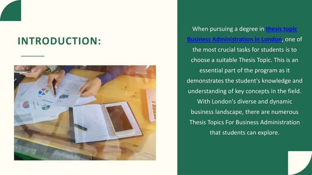 PPT - Thesis Topics For Business Administration In London, UK ...