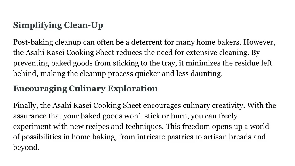 PPT - Transforming Home Baking with Asahi Kasei Cooking Sheets (1 ...