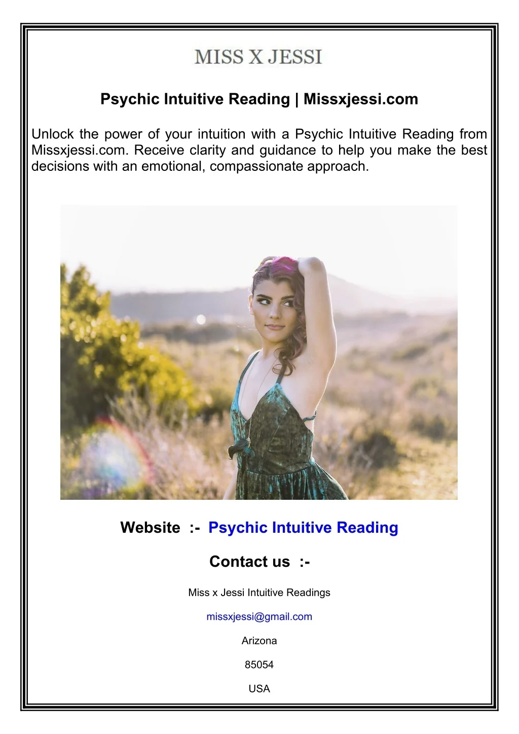 PPT - Psychic Intuitive Reading Missxjessi.com PowerPoint Presentation - ID:12988986