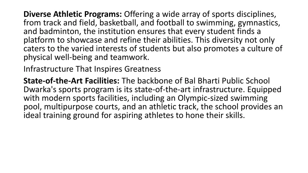 PPT - Elevating Athletic Excellence: The Pinnacle of Sports Education ...