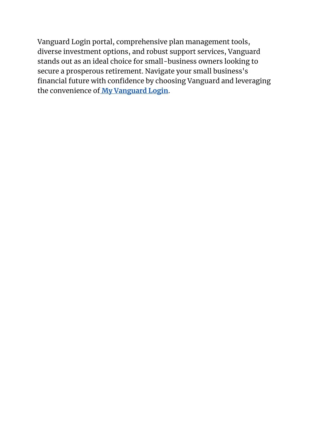 PPT - Why choose Vanguard for your small business PowerPoint ...