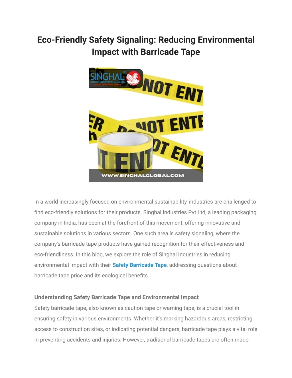PPT - Eco-Friendly Safety Signaling_ Reducing Environmental Impact with ...