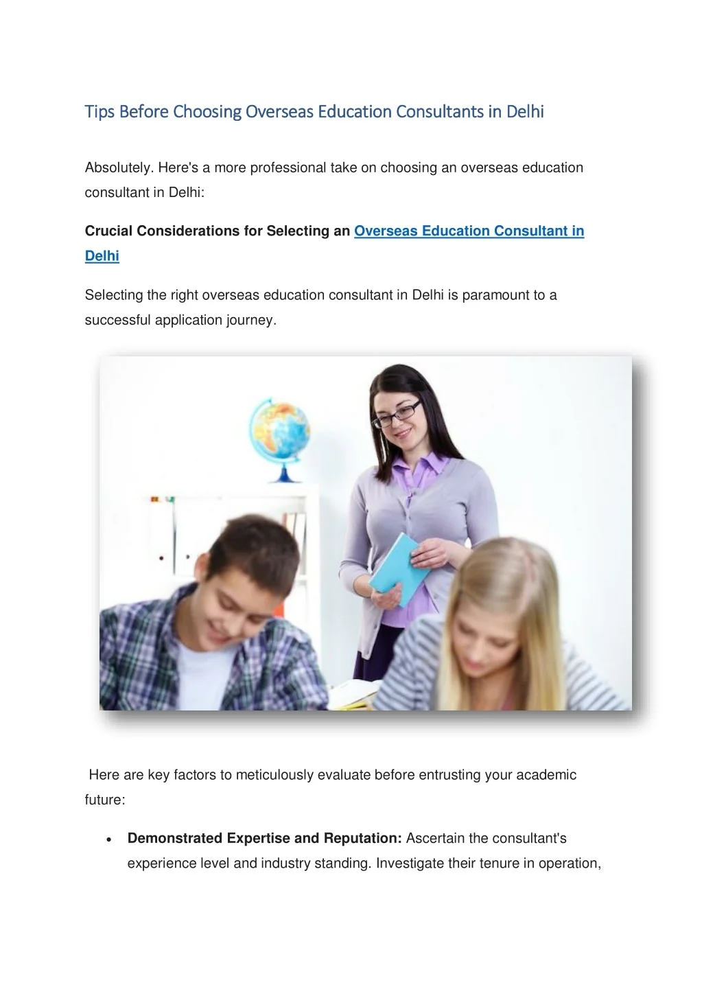PPT - Tips Before Choosing Overseas Education Consultants in Delhi ...