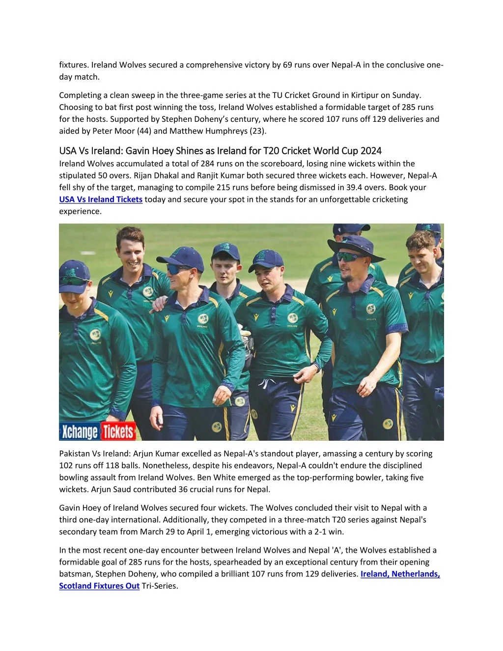 PPT - Pakistan Vs Ireland Ireland Wolves Clinch Series Sweep PowerPoint ...