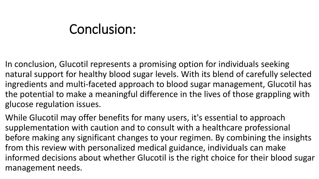 PPT - Unveiling Glucotil: A Comprehensive Review of the Revolutionary ...