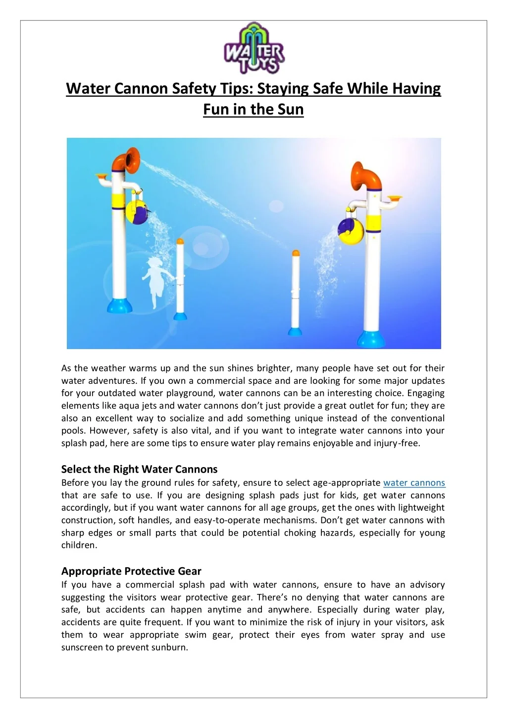 PPT - Empex Watertoys® - Water Cannon Safety Tips Staying Safe While ...