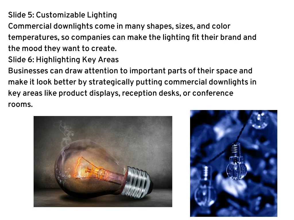 PPT - Make your business look better. Why commercial downlights are ...