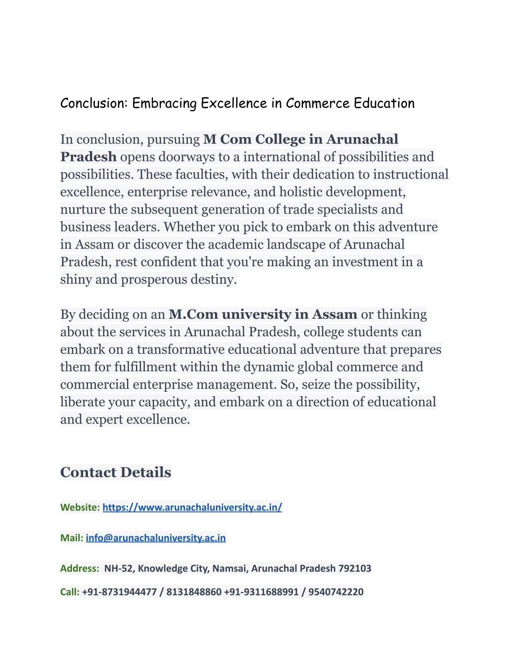 PPT - Exploring Opportunity_ Getting a master of commerce in Assam ...