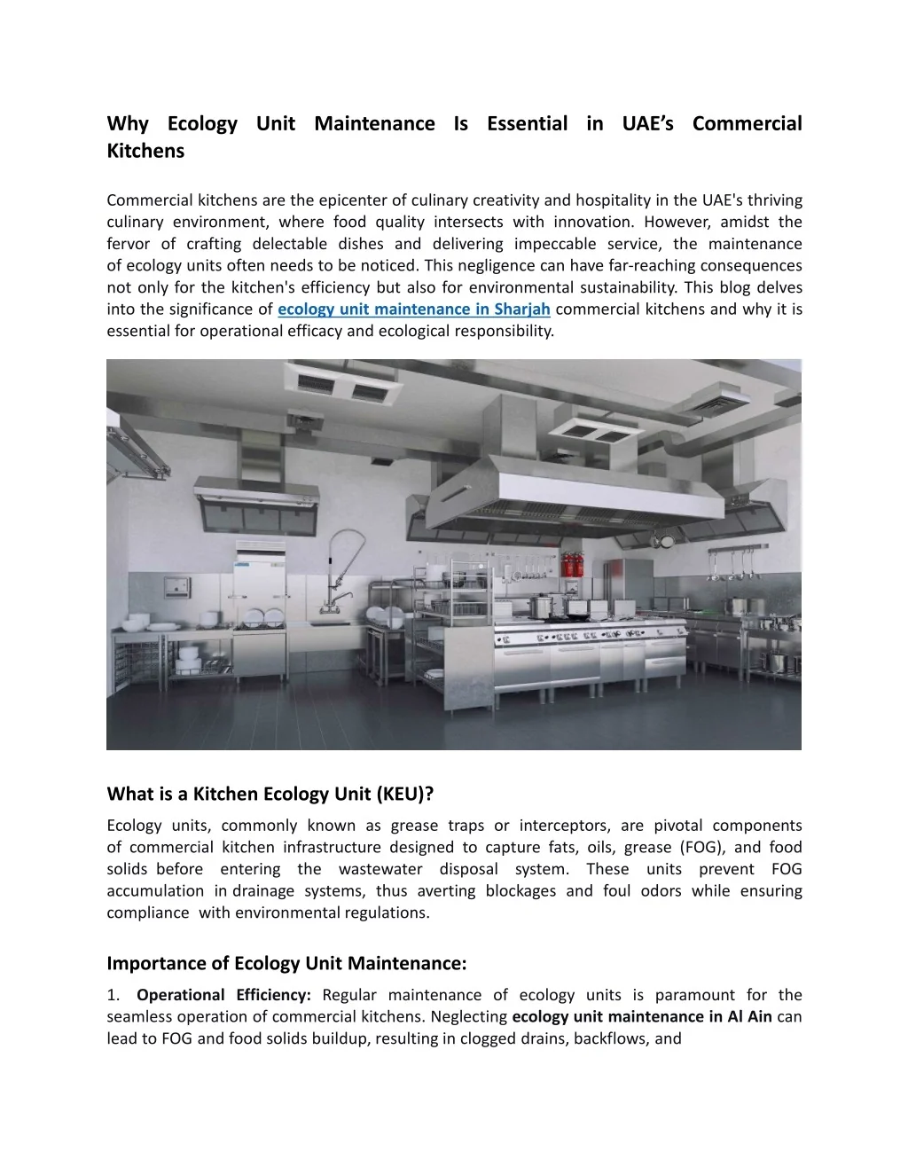 PPT - Why Ecology Unit Maintenance Is Essential in UAE’s Commercial ...
