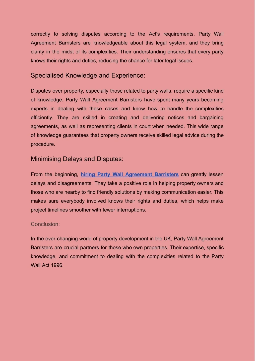 PPT - Why Should You Choose Party Wall Agreement Barristers in the UK ...