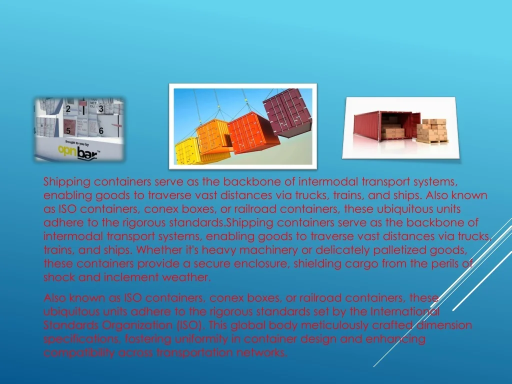 PPT - Guide to Shipping Containers PowerPoint Presentation, free ...