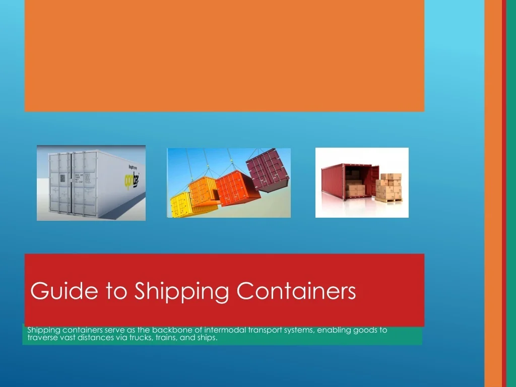 PPT - Guide to Shipping Containers PowerPoint Presentation, free ...