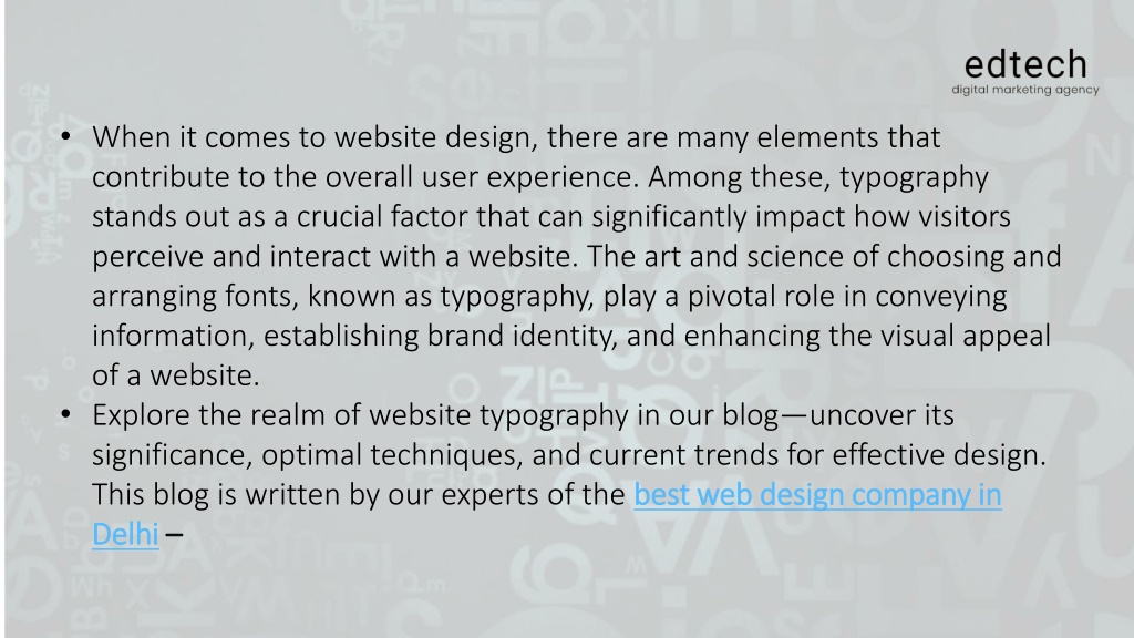 PPT - Role of Typography In Website Designing PowerPoint Presentation ... PPT - Role of Typography In Website Designing PowerPoint Presentation ...