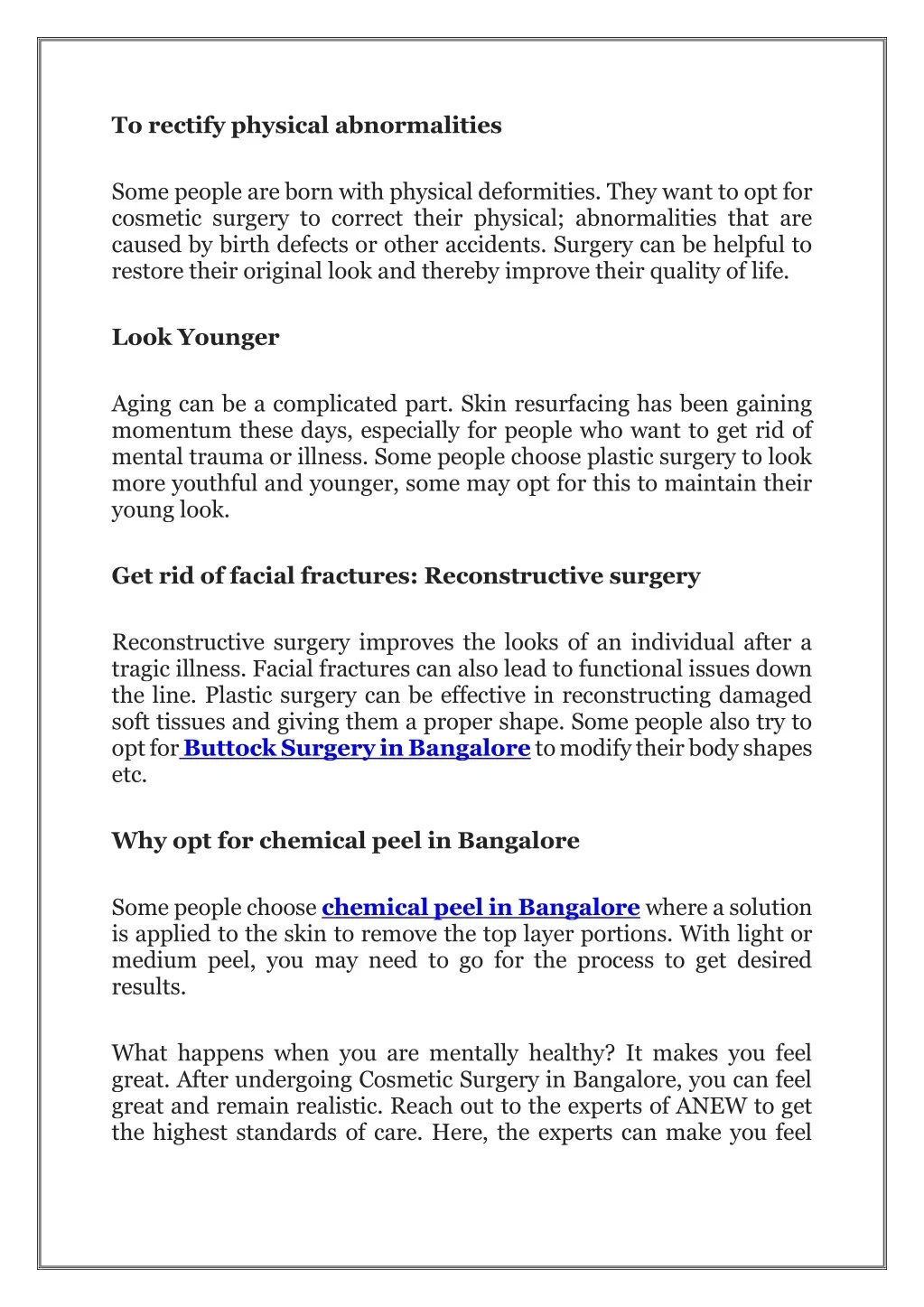 PPT - Top Factors to Consider Cosmetic Surgery in Bangalore PowerPoint ...