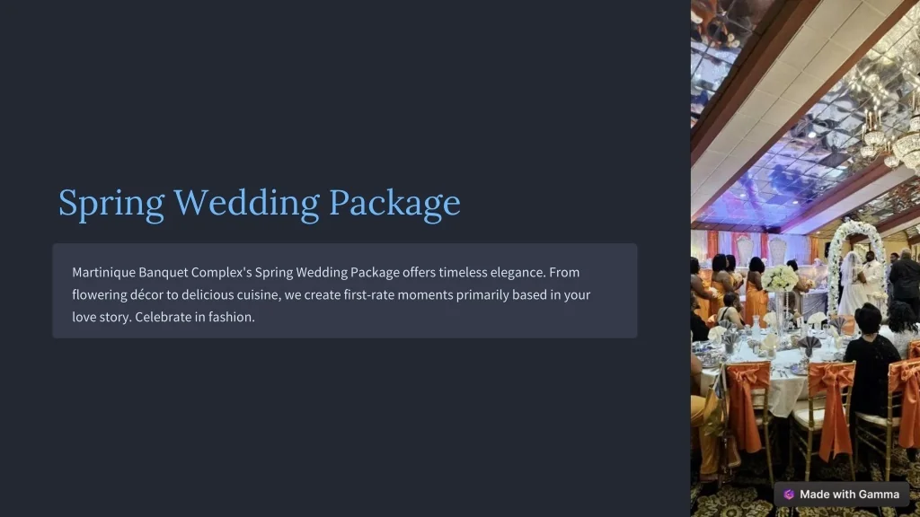 PPT - Paquette De Boda Wedding Package | Martinique Banquet Complex ...