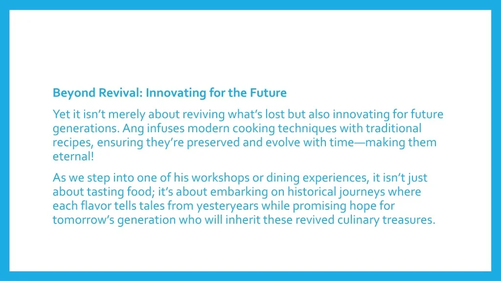 PPT - Reviving the Flavors of Tradition Ang Chong Yi Singapore’s ...