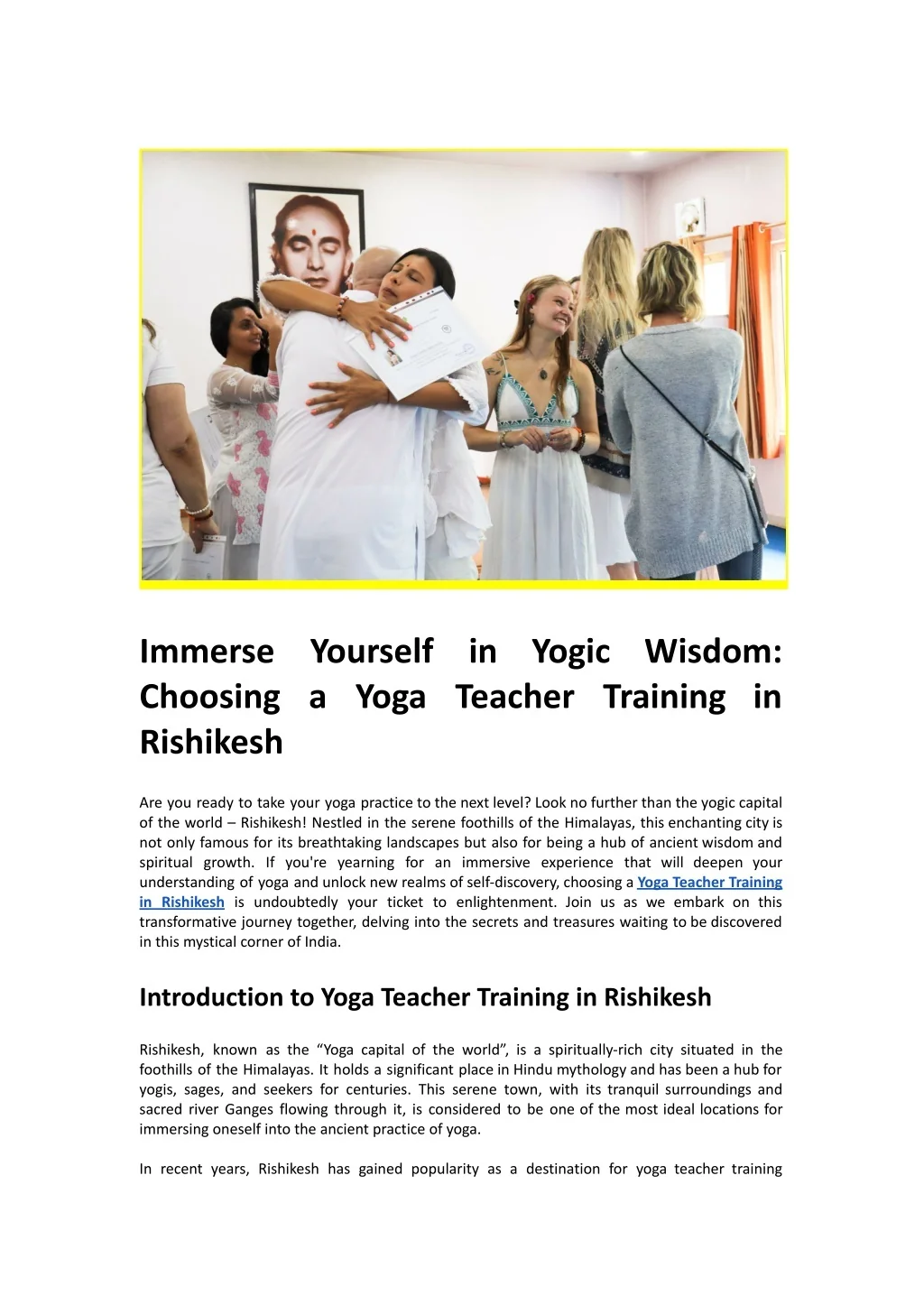 PPT - Immerse Yourself in Yogic Wisdom: Choosing a Yoga Teacher ...