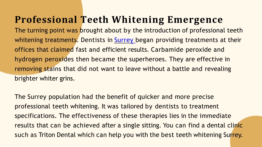 Ppt The Evolution Of Teeth Whitening Surreys Modern Approaches